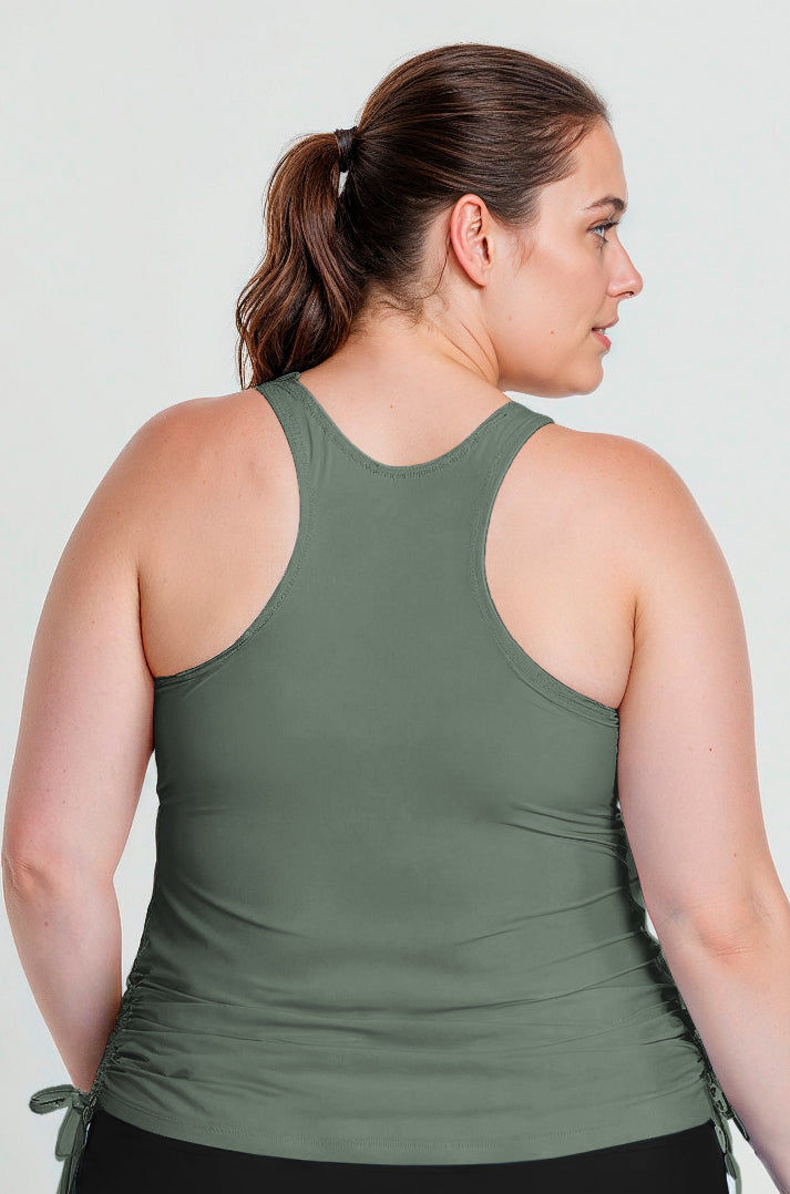 Maya Tankini Top W/ Built-in Bra + Flowy Skort w/ Shorts Plus Size | Bundle
