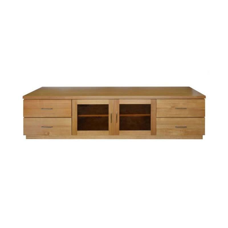 ANYA SOLID VICTORIAN ASH TV UNIT 2 DOORS & 4 DRAWERS IN WHEAT 200CM