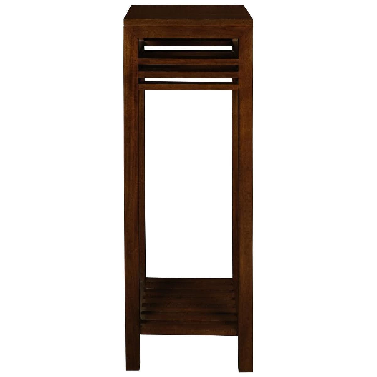 EBONY SOLID MAHOGANY TIMBER PLANT STAND - MAHOGANY