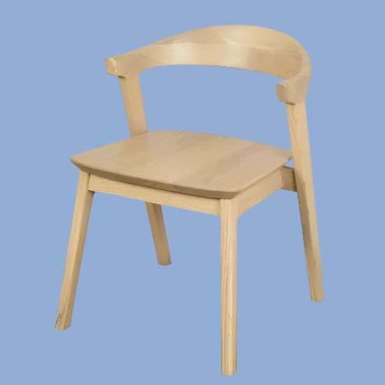 FYNN SOLID OAK DINING CHAIRS IN NATURAL SET OF 2