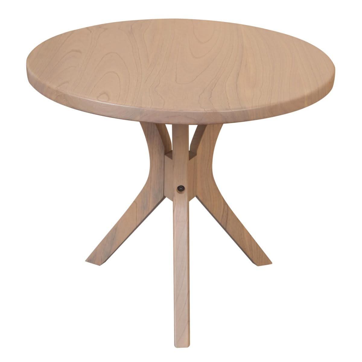 GATSBY WHITE CEDAR LARGE ROUND SIDE TABLE/LAMP TABLE NATURAL