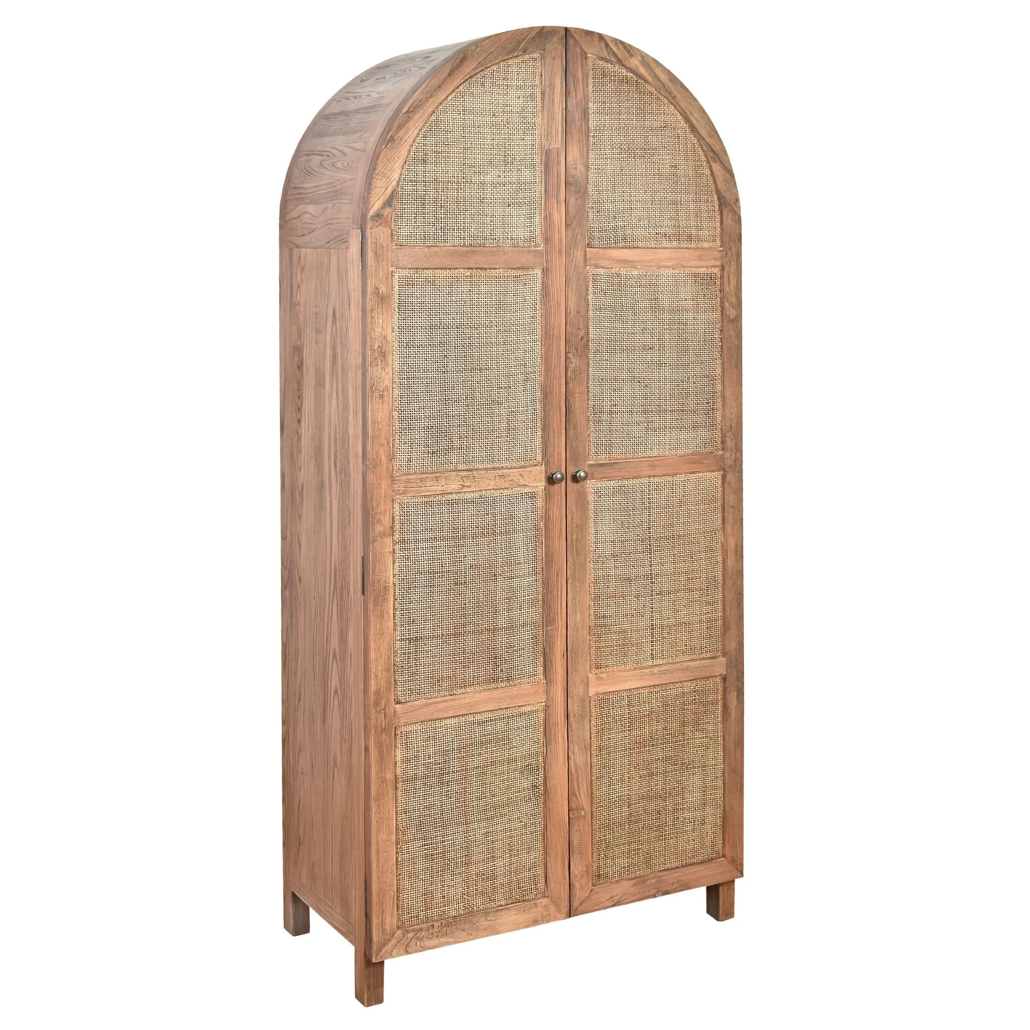 JASPA ARCHED OLD ELM CABINET STORAGE CABINET CUPBOARD