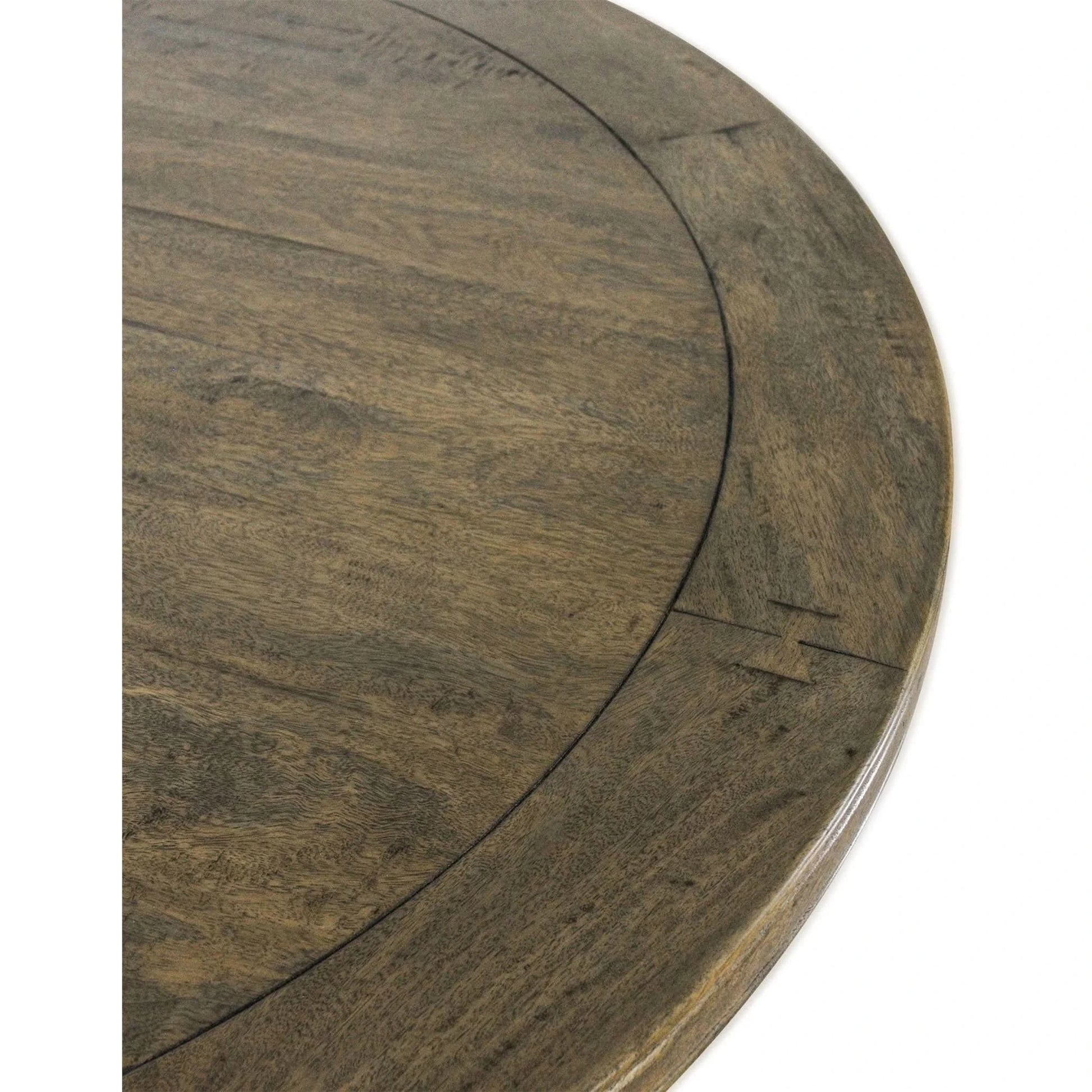 KENDALL SOLID MANGO WOOD ROUND DINING TABLE RUSTIC MEDIUM BOSQUET 152C