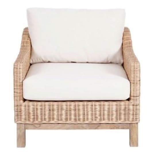 KOREEN 1 SEATER HAMPTONS RATTAN ARMCHAIR