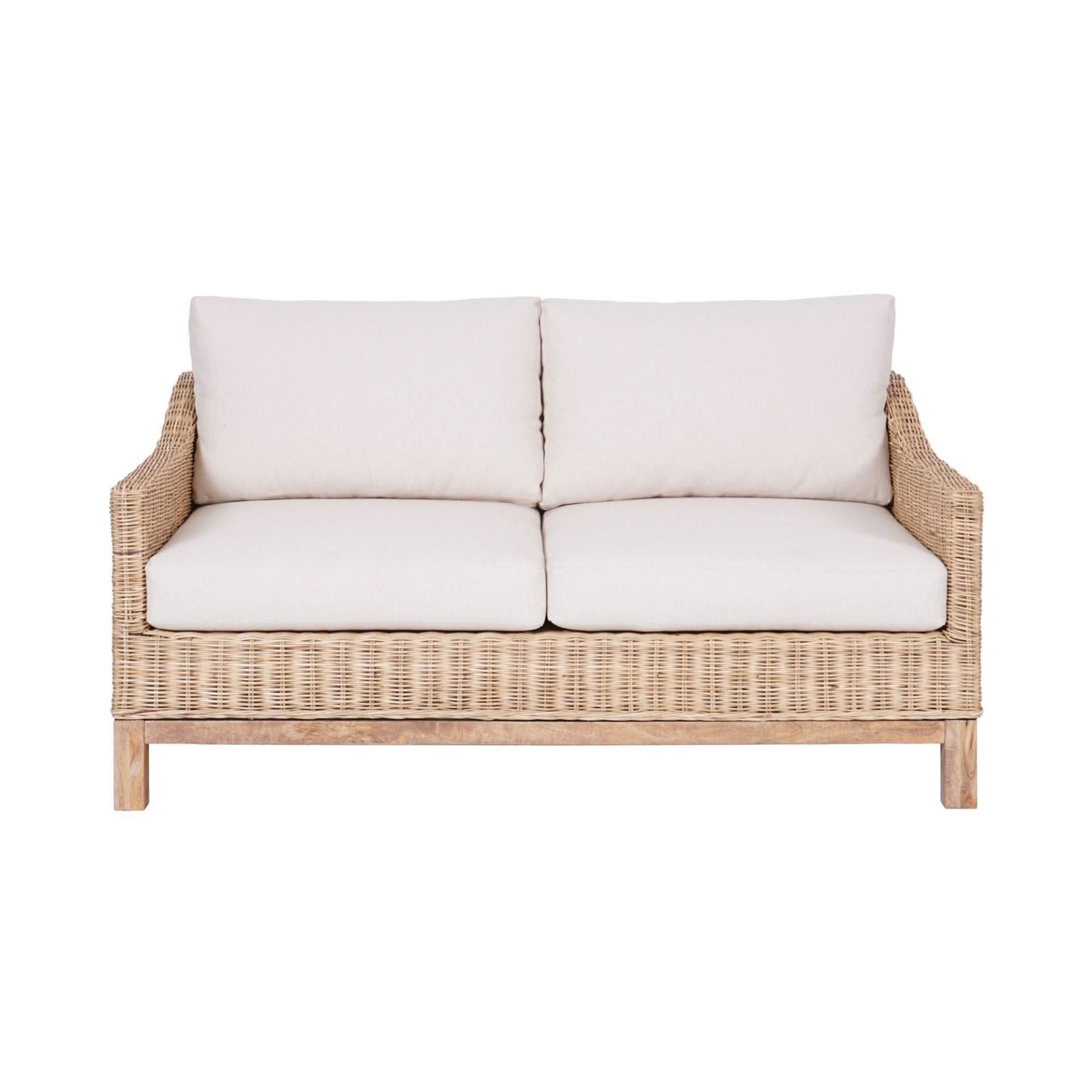 KOREEN 2-SEATER HAMPTONS RATTAN SOFA