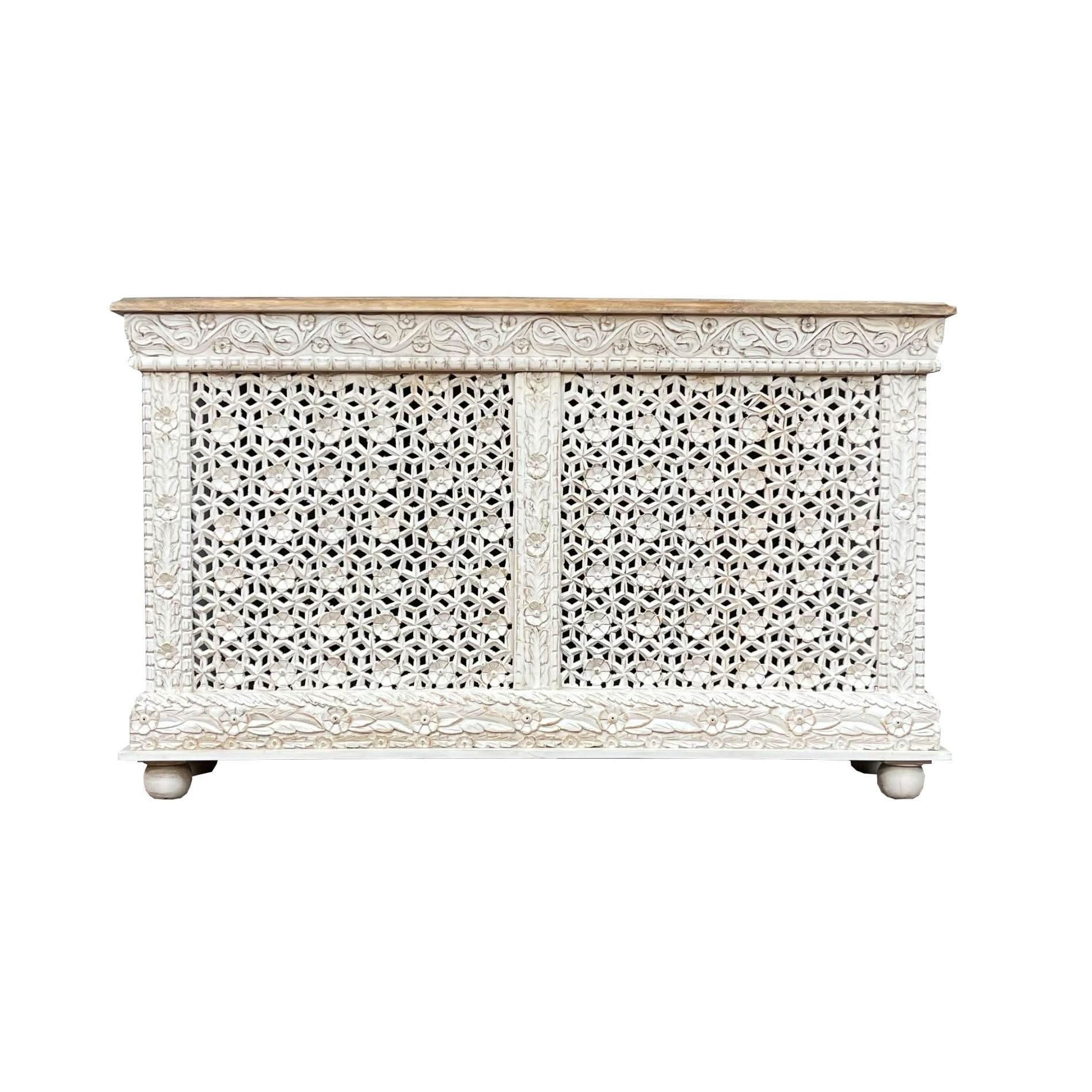 MARAKESH 2 TONE COLOUR CONSOLE/BUFFET - OPEN BACK - IN MANGO WOOD
