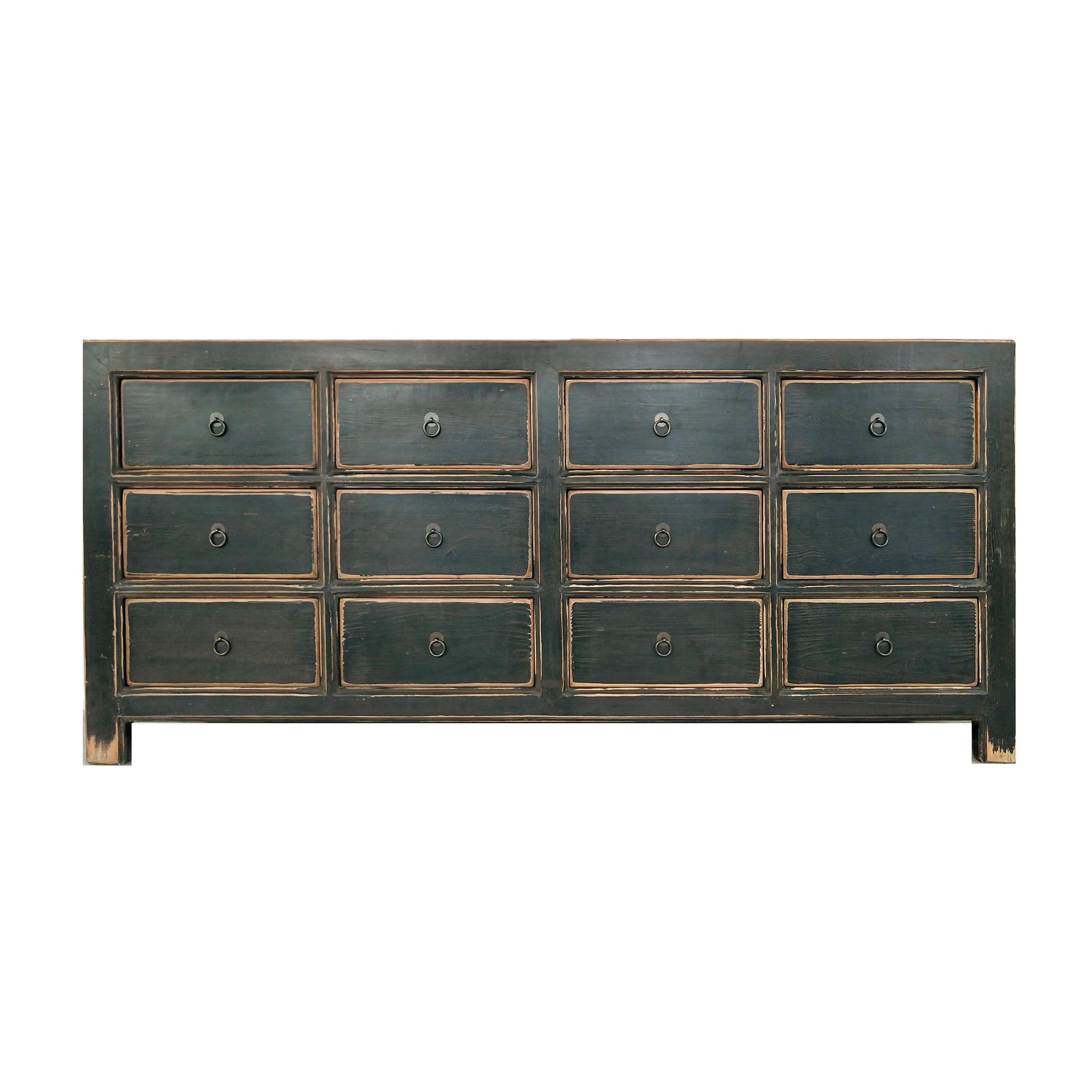 SHAYANG NGH007 CHINESE ANTIQUE SIDEBOARD BUFFET 12 DRAWERS ...