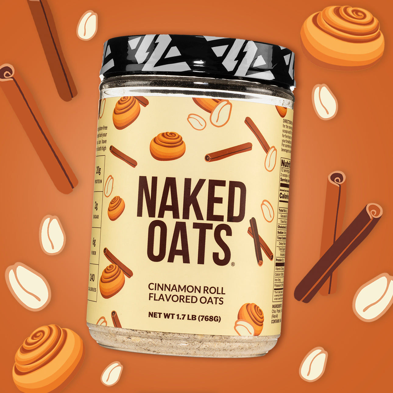 Grass-Fed Whey Protein Oats, Premium High Protein Oatmeal Breakfast