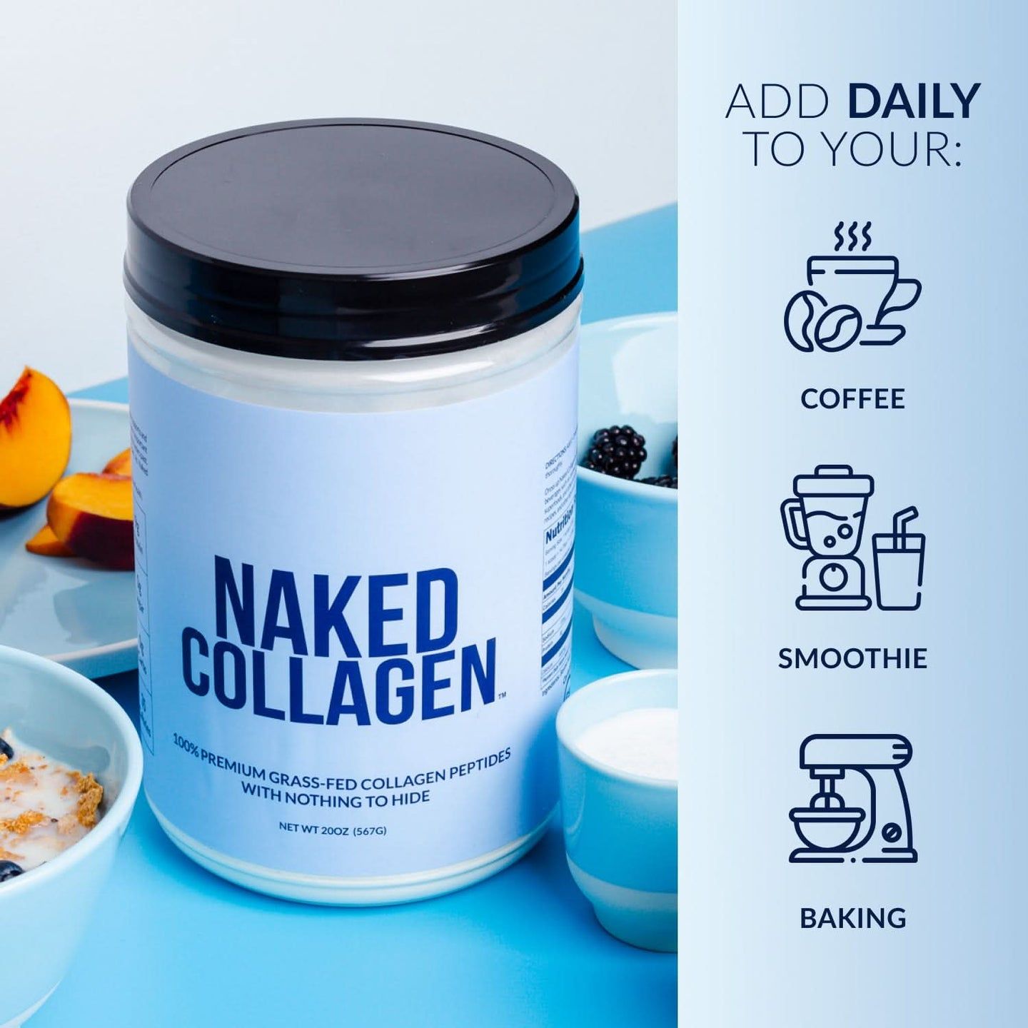 Collagen Peptides with Hyaluronic Acid - Naked Collagen Advanced